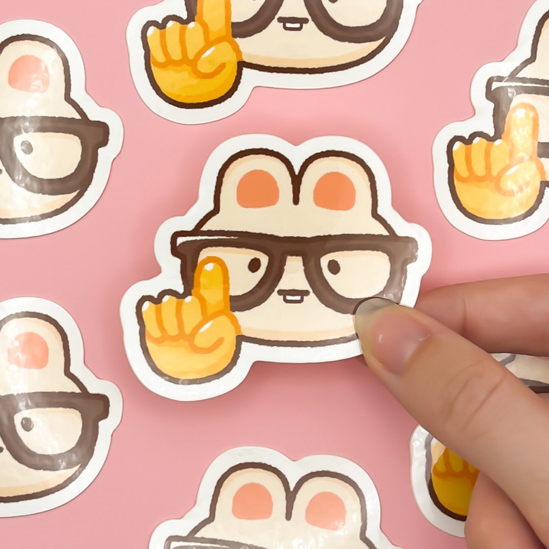 Erm Actually Nerd Bunny Vinyl Stickers Die-cut Glossy Vinyl Sticker 2.5 ...