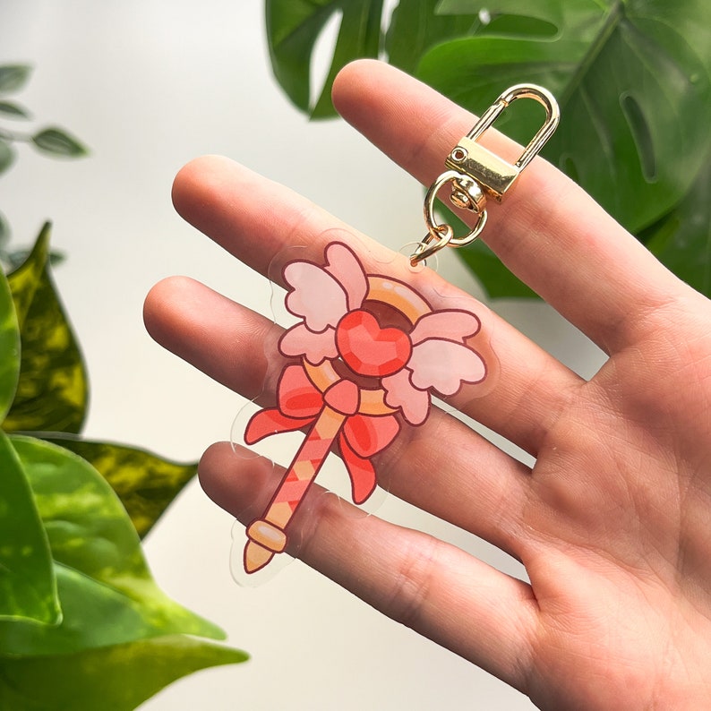Magical Girl Sword and Staff Acrylic Keychain Double-sided - Etsy
