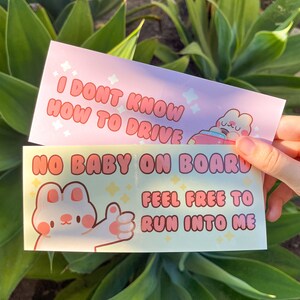 No Baby on Board Bumper Sticker | Waterproof Glossy Vinyl (7") - Etsy