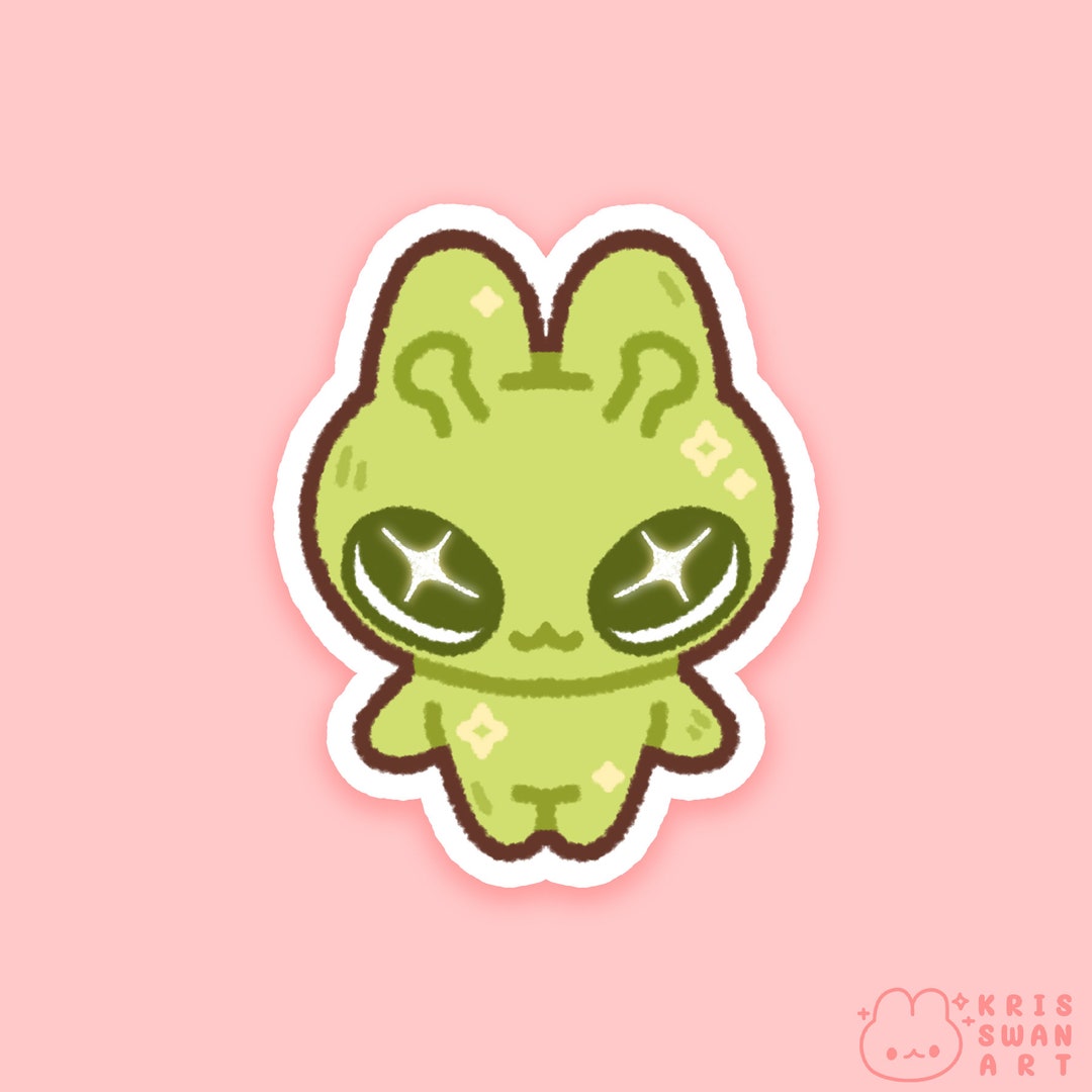 Alien Bunny Vinyl Sticker | Die-cut Matte Vinyl Sticker | 2.5” - Etsy