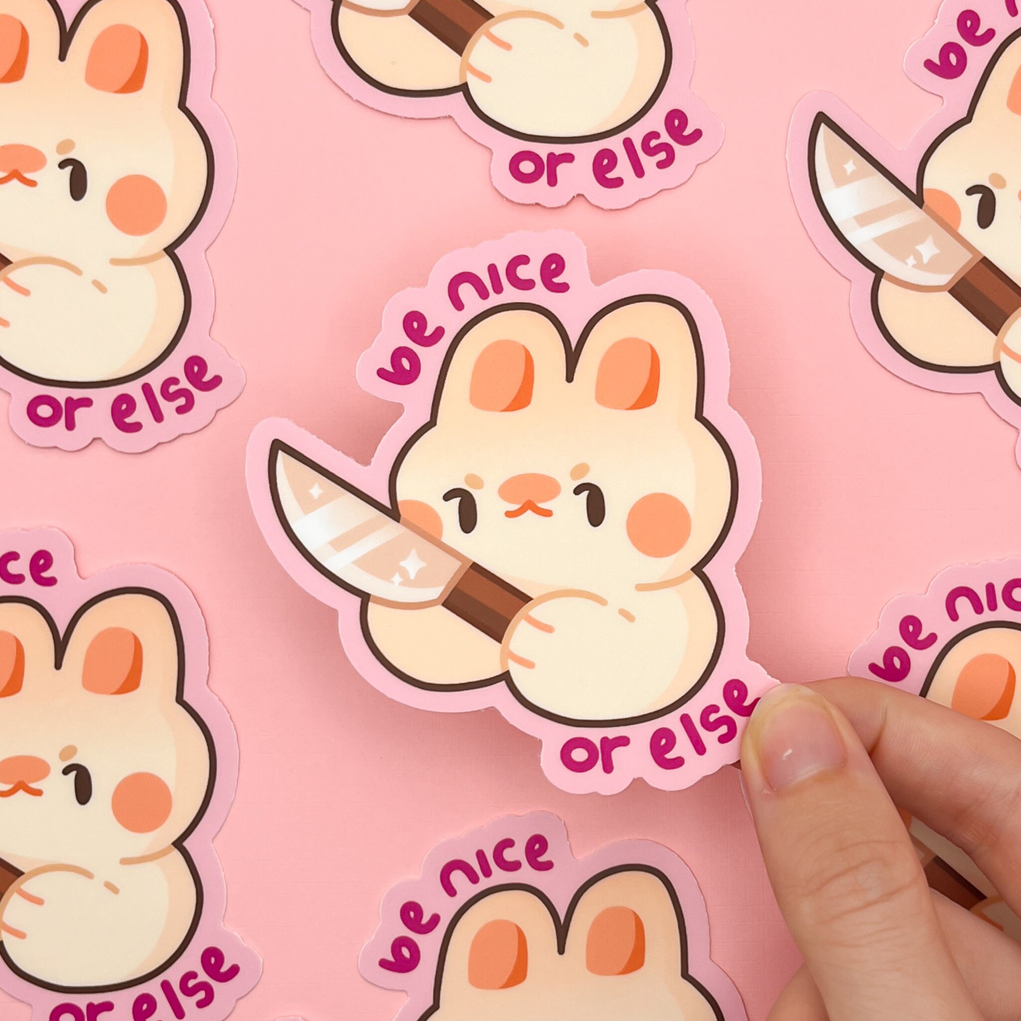 Funny Bunny Vinyl Stickers | Die-cut Matte Vinyl Sticker | 3” - Etsy
