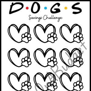 A6 Dog Savings Tracker/savings Challenge |for A6 Cash Envelopes/binders ...