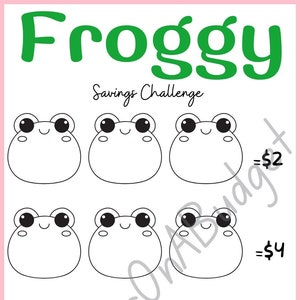 A6 Froggy Savings Challenge for A6 Cash Envelopes/binders Printable ...