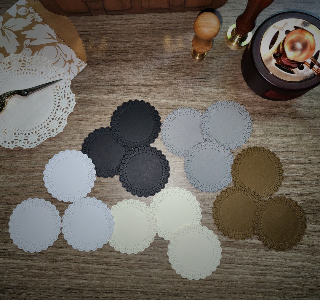 Set of Die Cut Doilies Doily Embellishment for Scrapbooking Junk ...