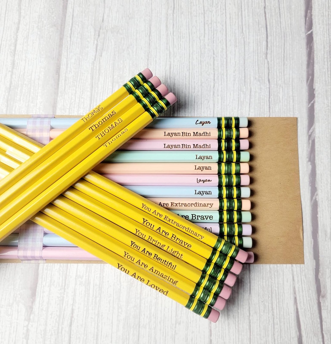 Personalized Pencils, Custom Name Pencils, Engraved Pencils, Pastel ...