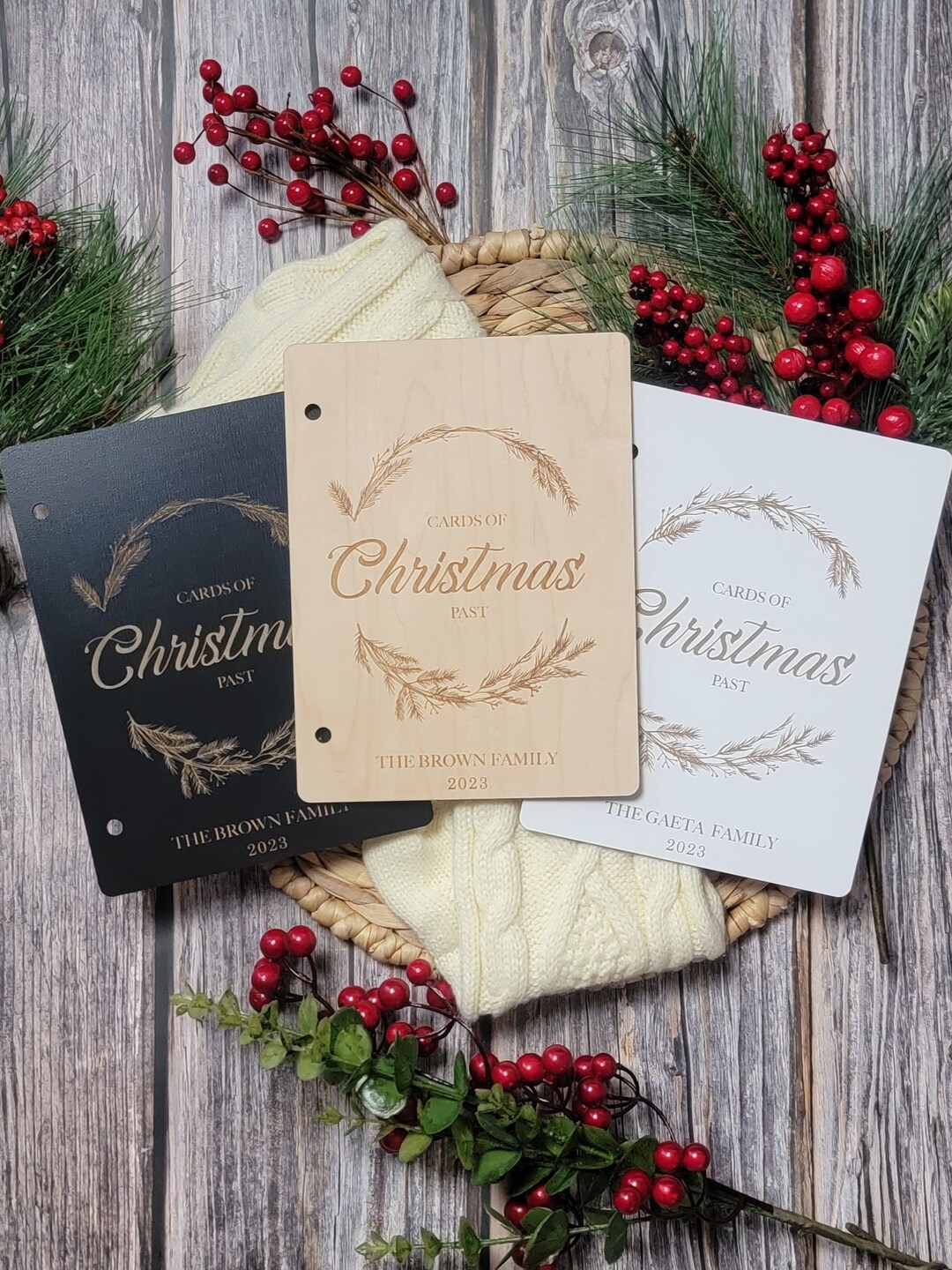 Christmas Card Keeper, Cards of Christmas Past, Christmas Card Album ...