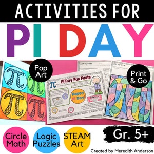 Pi Day Activities Circle Math Crafts Art and Projects for Upper ...
