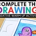 Creativity Art and STEM Warmup Activitiy Complete the Drawing - Etsy