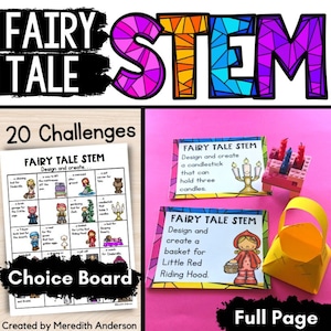 Fairy Tale STEM Activities for Kids Choice Board for National Fairy ...