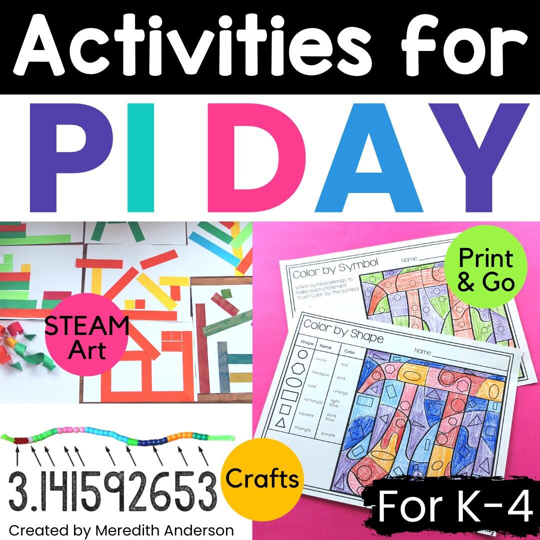 Pi Day Activities for Elementary Students Includes Craft Art Hands-on ...
