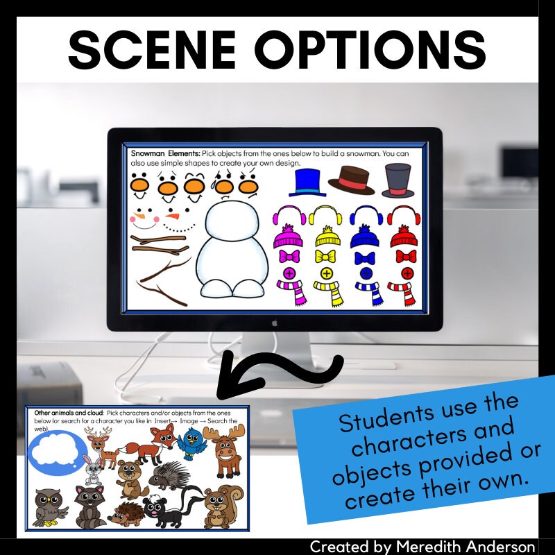 Snowman Digital Stop Motion Animation Activity Animating in Google ...