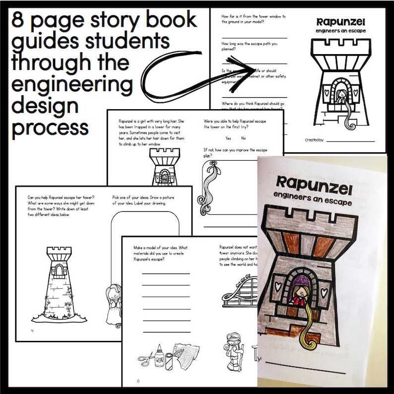Fairy Tale STEM Activities With Rapunzel Engineering Design Process ...