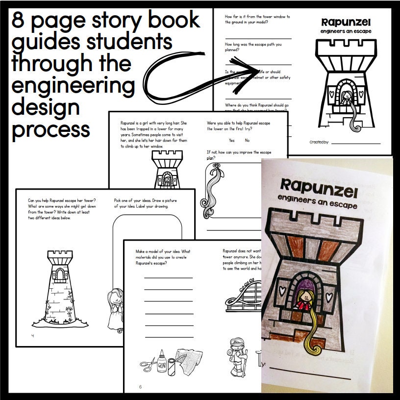 Fairy Tale STEM Activities With Rapunzel Engineering Design Process ...