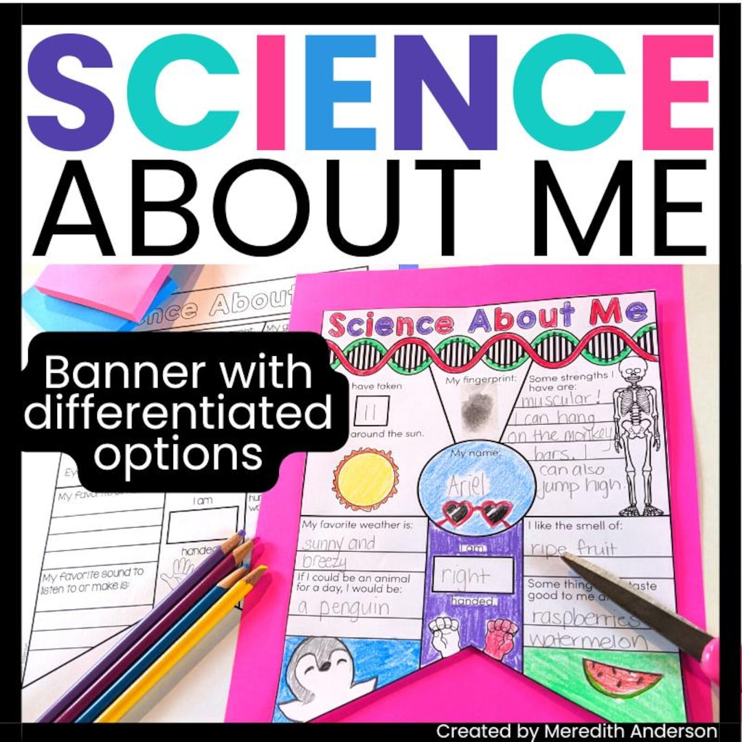 All About Me Science Activity First Day of School Get to Know You ...