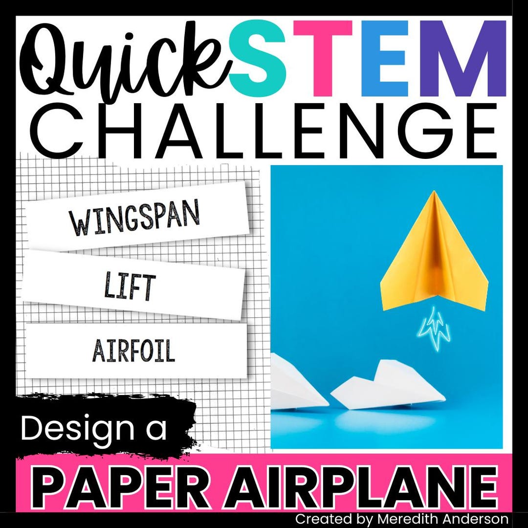 Paper Airplane STEM Challenge Simple Paper Engineering Activity for ...