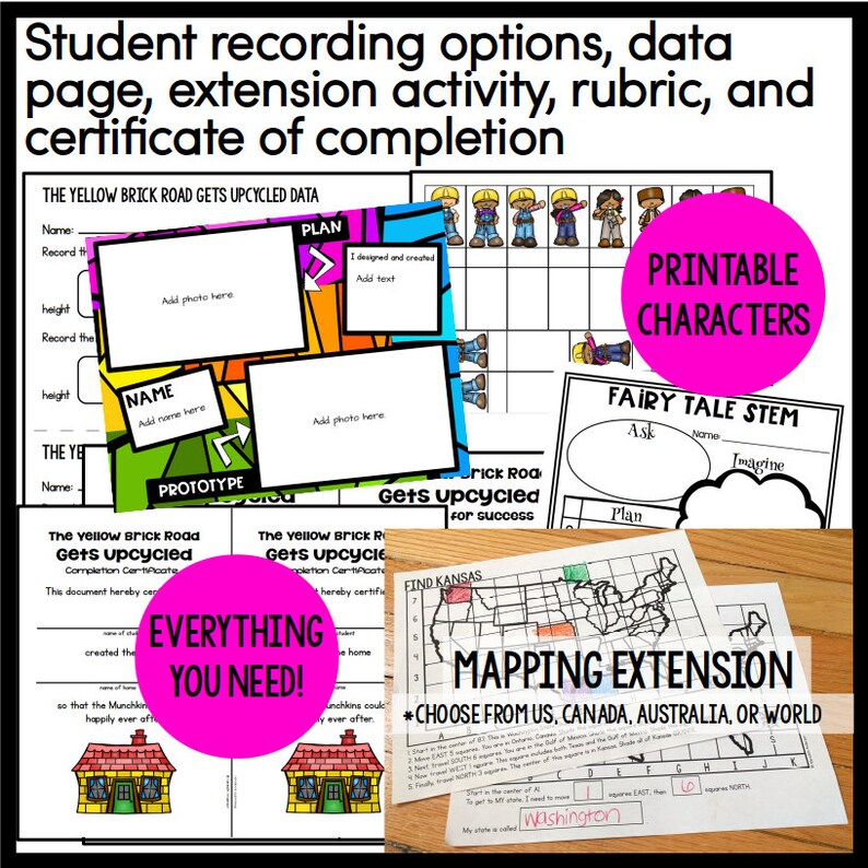 Fairy Tale STEM the Wonderful Wizard of Oz Kindergarten 1st Grade 2nd ...