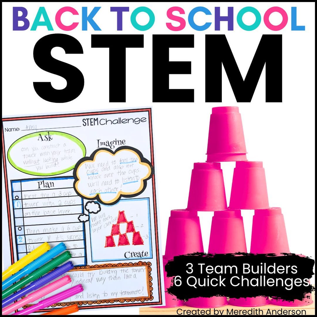 Back to School STEM Activities and Team Builders for Upper Elementary ...