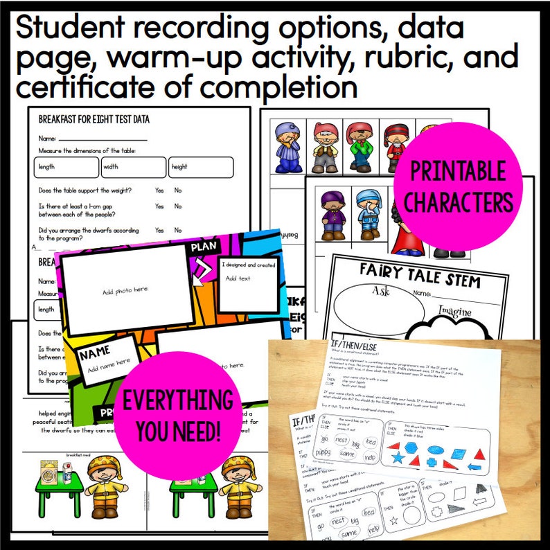 Fairy Tale STEM With Snow White and the Seven Dwarfs Computer Science ...