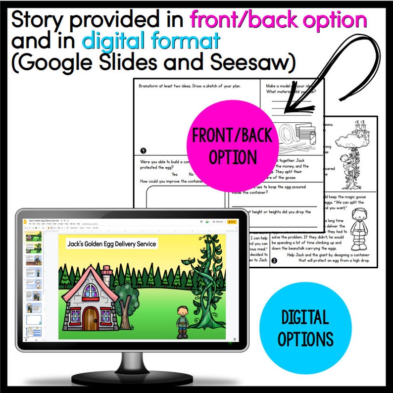 Fairy Tale STEM With Jack and the Beanstalk Force and Motion Egg Drop ...