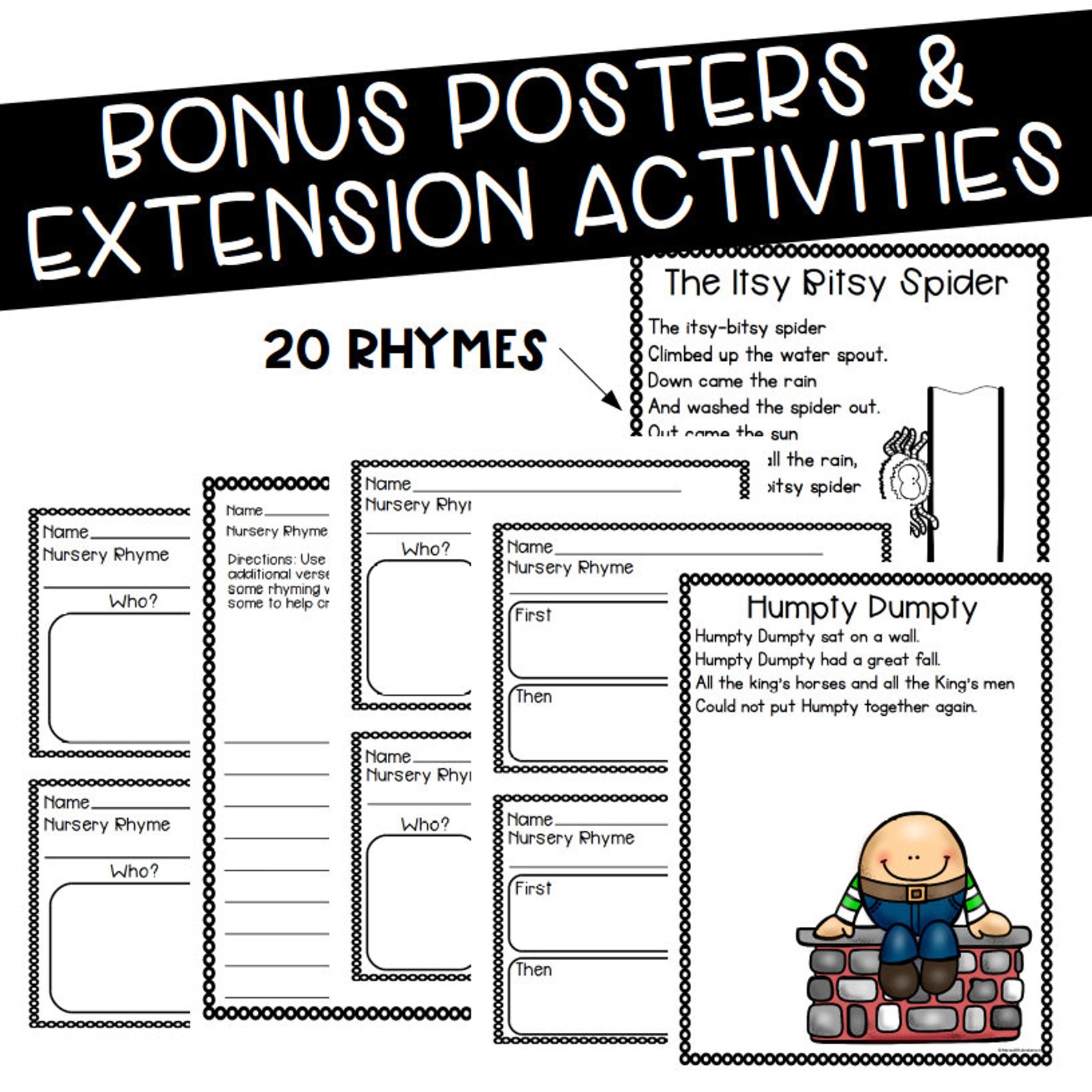 Nursery Rhyme STEM Activities and Makerspace Tasks - Etsy