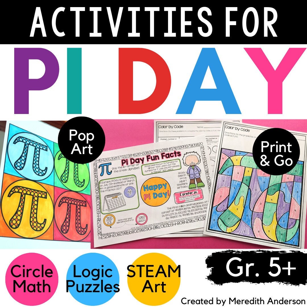 Pi Day Activities Circle Math Crafts Art and Projects for Upper ...