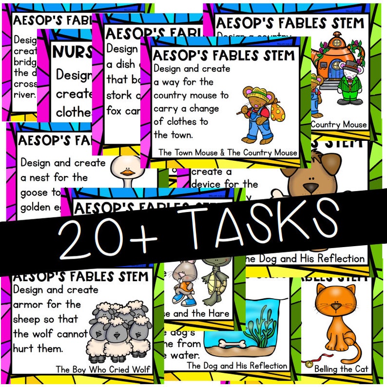 Aesop's Fables STEM Activities and Makerspace Tasks STEAM Engineering ...