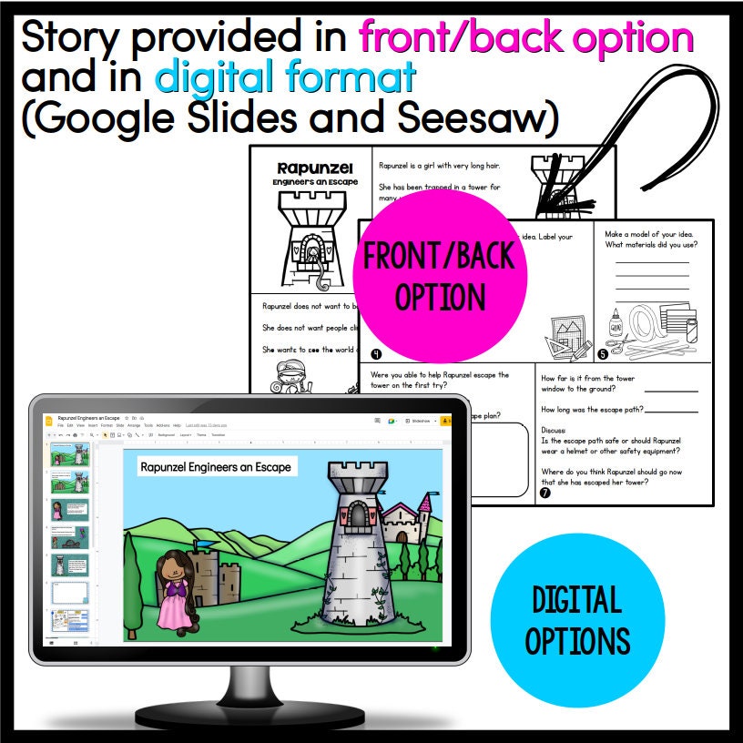 Fairy Tale STEM Activities With Rapunzel Engineering Design Process ...