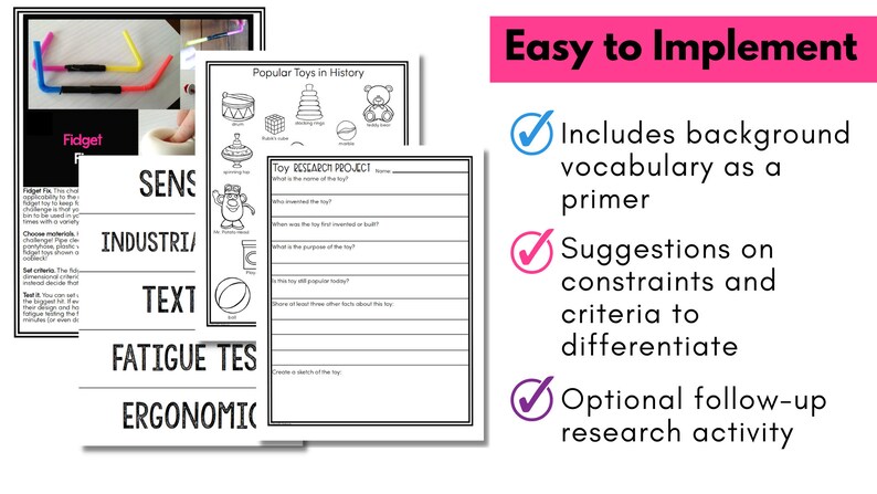 Fidget Toy STEM Challenge - Design and Create Your Own Fidget - Etsy