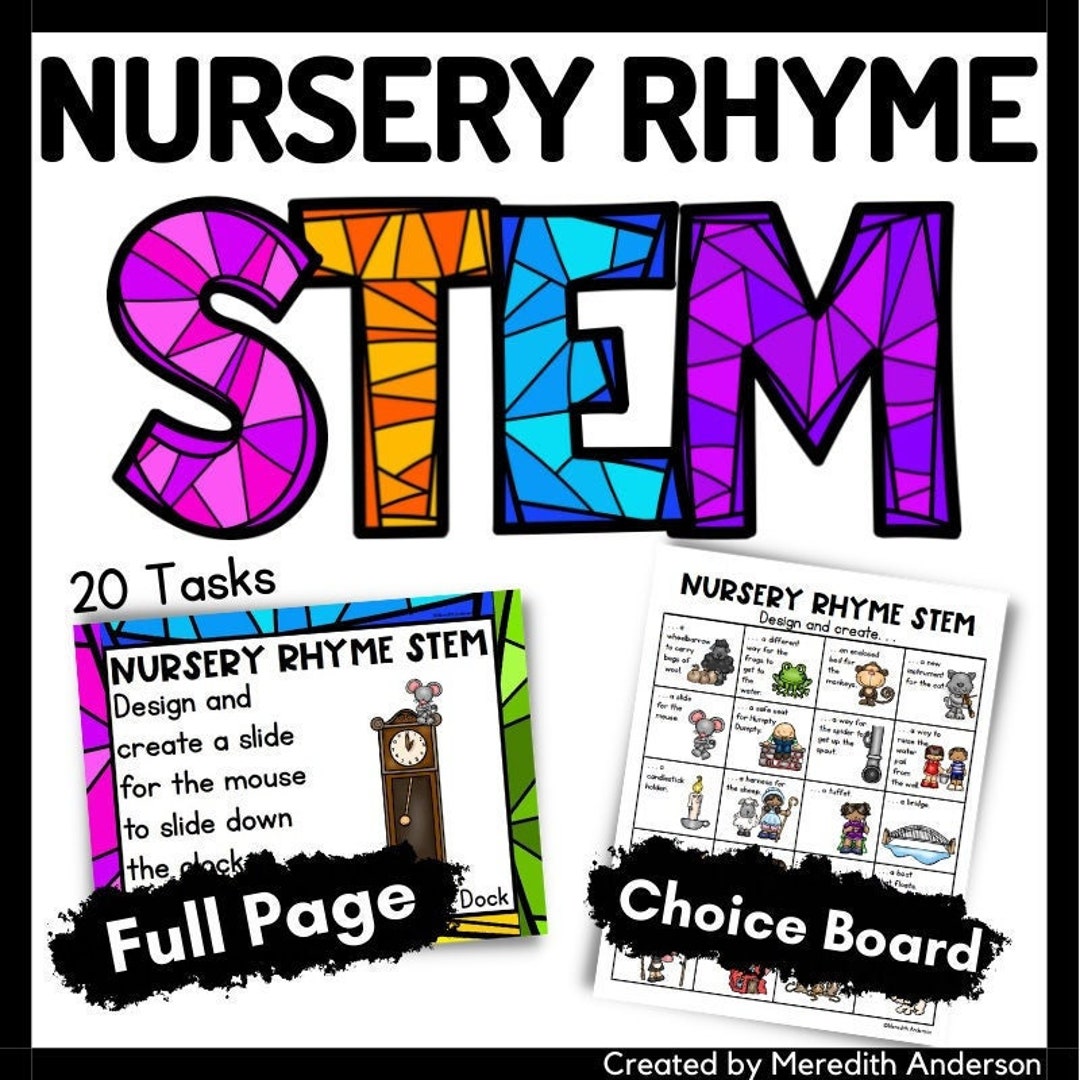 Nursery Rhyme STEM Activities and Makerspace Tasks - Etsy