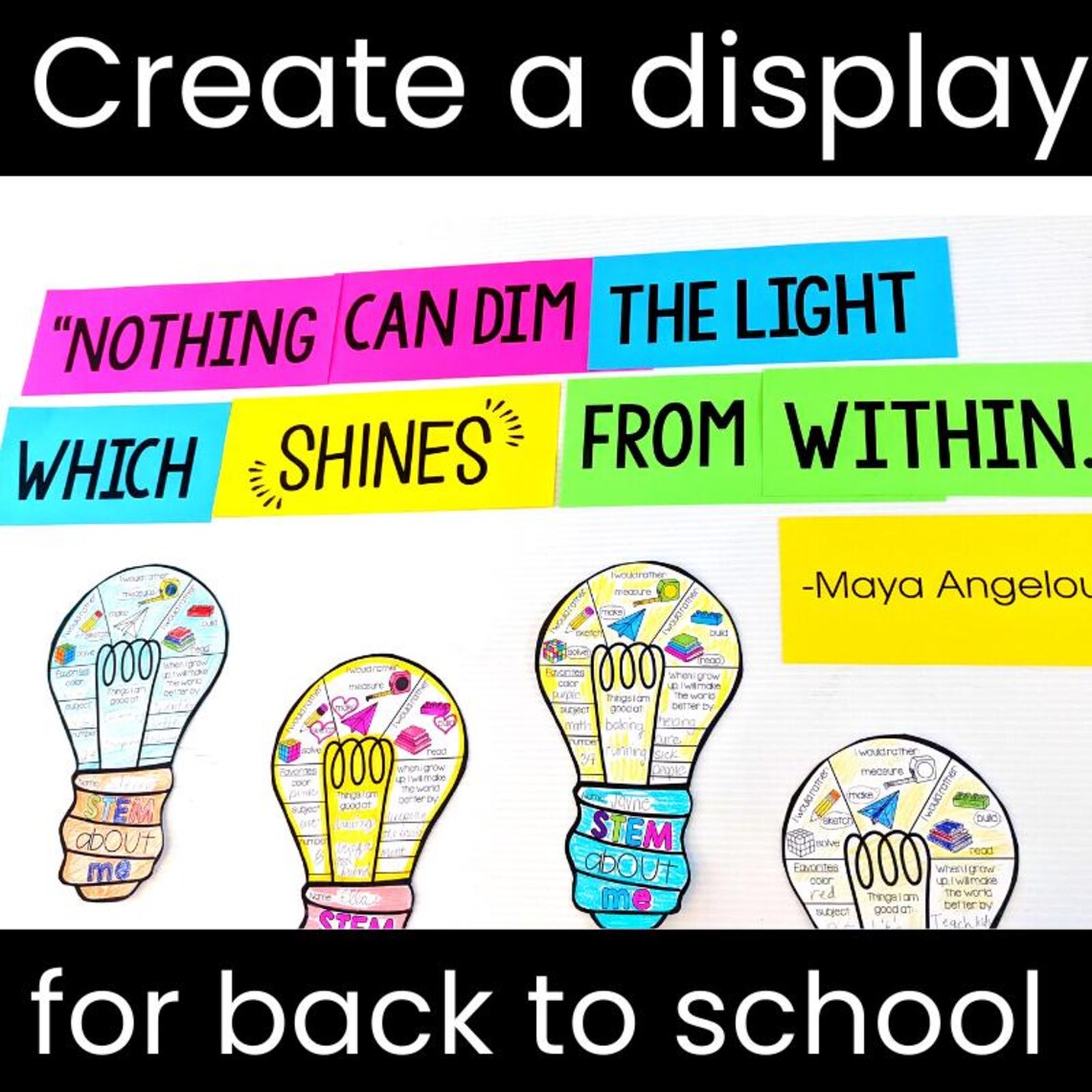 All About Me STEM Activity Get to Know Your Students in STEM and STEAM ...