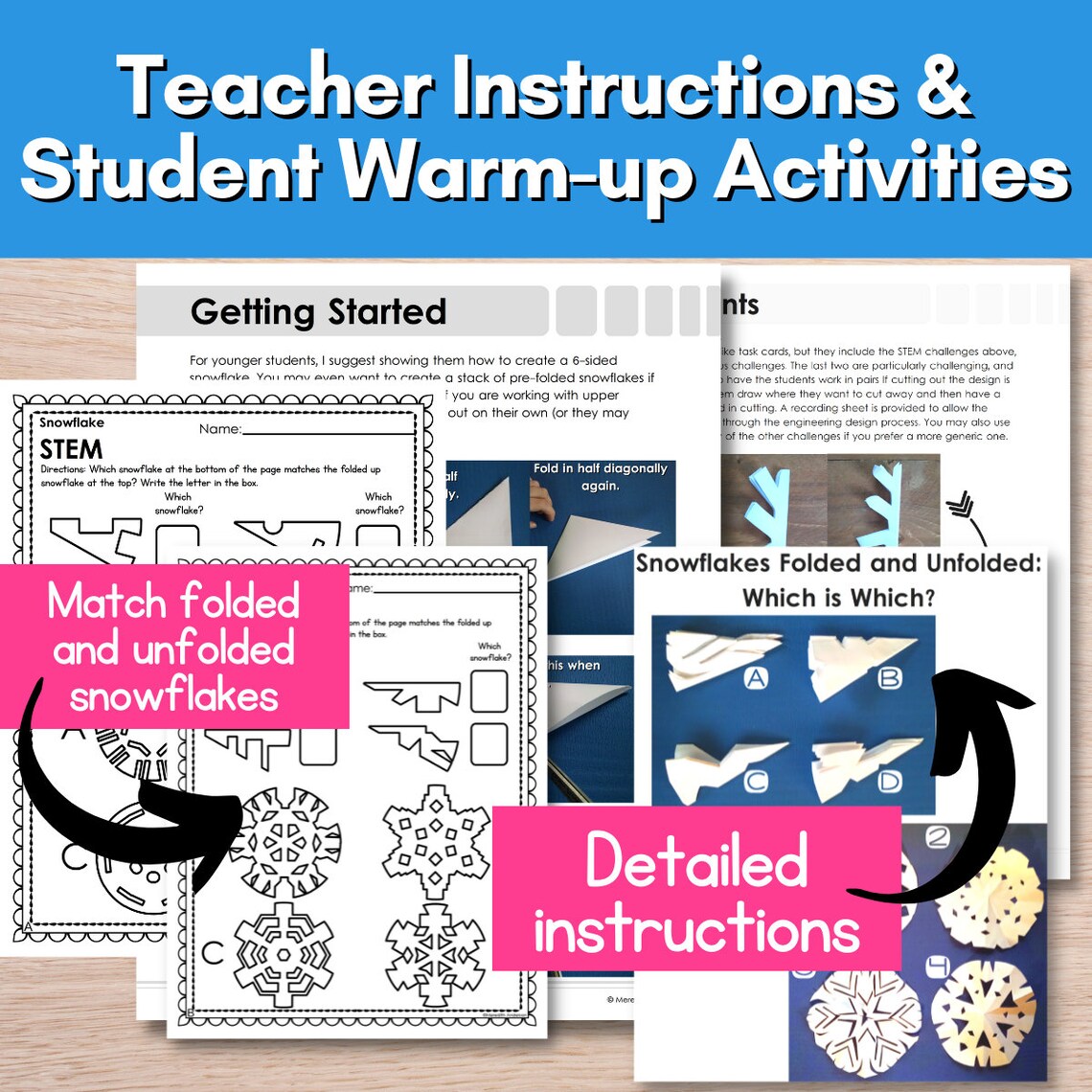 Paper Snowflake STEM Challenges for Winter - Etsy