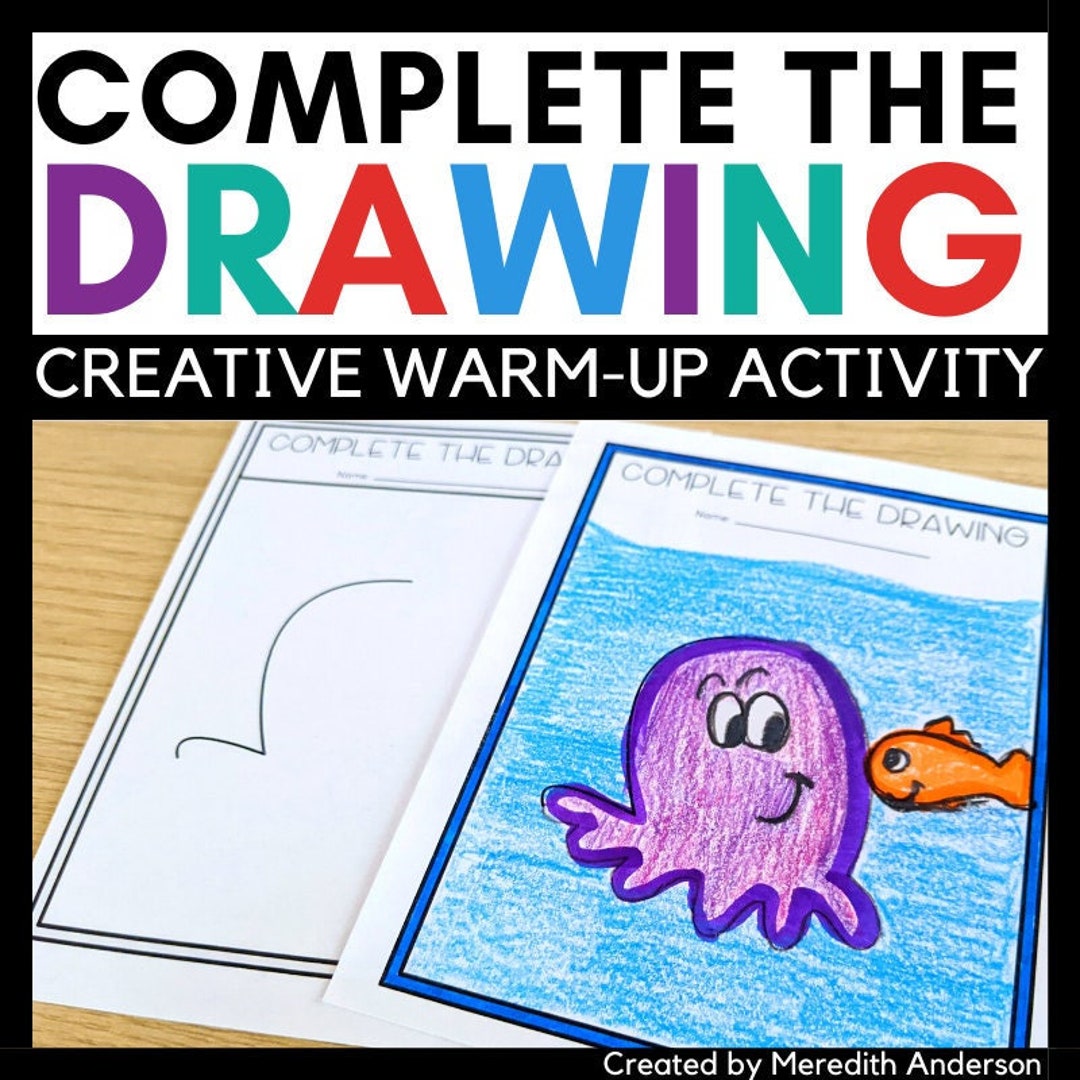 Creativity Art and STEM Warmup Activitiy Complete the Drawing - Etsy