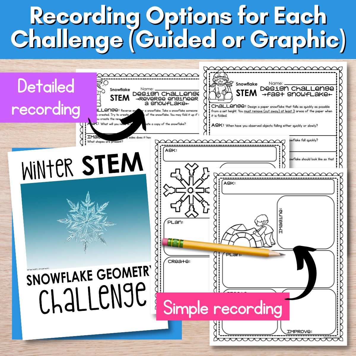 Paper Snowflake STEM Challenges for Winter - Etsy