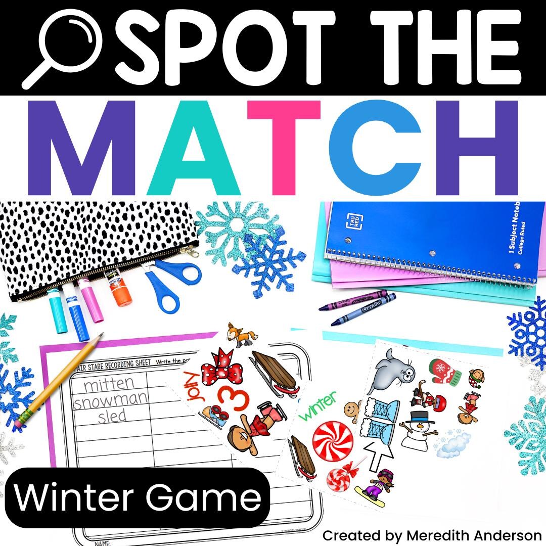 Christmas Winter Spot the Match Game Great for Parties Families ...