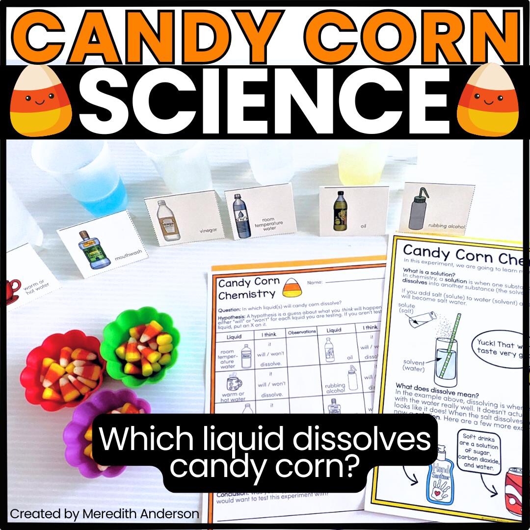 Halloween Science Experiment With Candy Corn Learning About Solutions ...