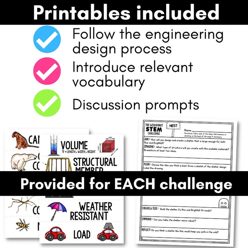 The Wild Robot STEM Activities and Challenges Book Club STEM Challenges ...
