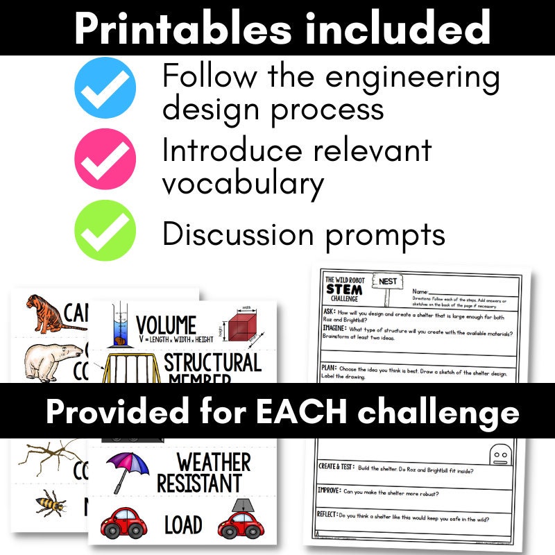 The Wild Robot STEM Activities and Challenges Book Club STEM Challenges ...