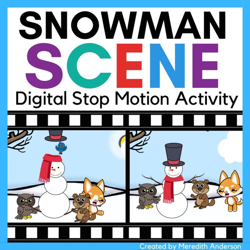 Snowman Digital Stop Motion Animation Activity - Etsy