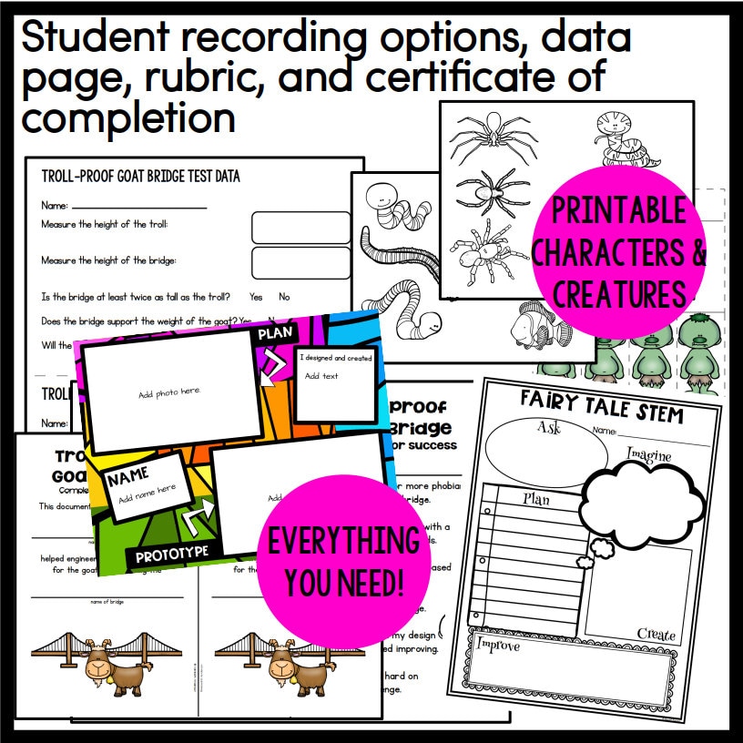 Fairy Tale STEM the Three Billy Goats Gruff STEM Activity for Kids ...
