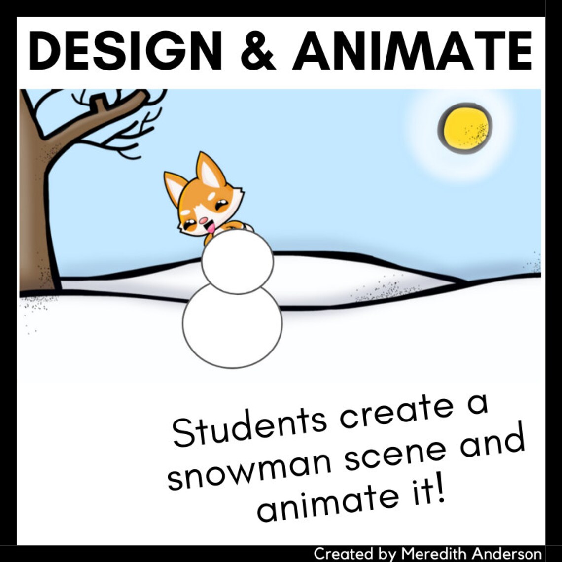 Snowman Digital Stop Motion Animation Activity Animating in Google ...