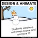 Snowman Digital Stop Motion Animation Activity Animating in Google ...