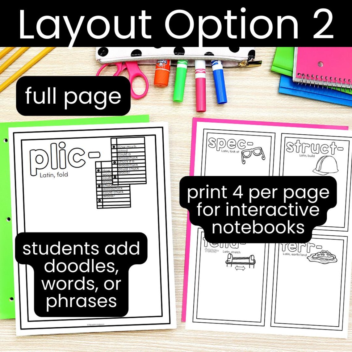 Greek and Latin Roots Printable Activity Creative Drawing Vocabulary ...