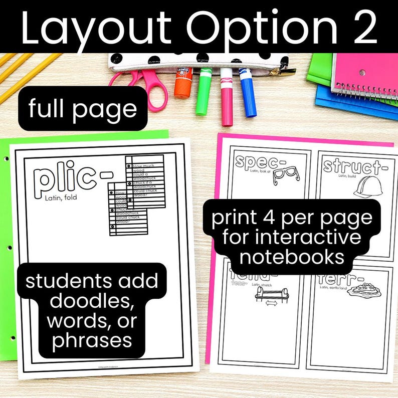 Greek and Latin Roots Printable Activity Creative Drawing Vocabulary ...