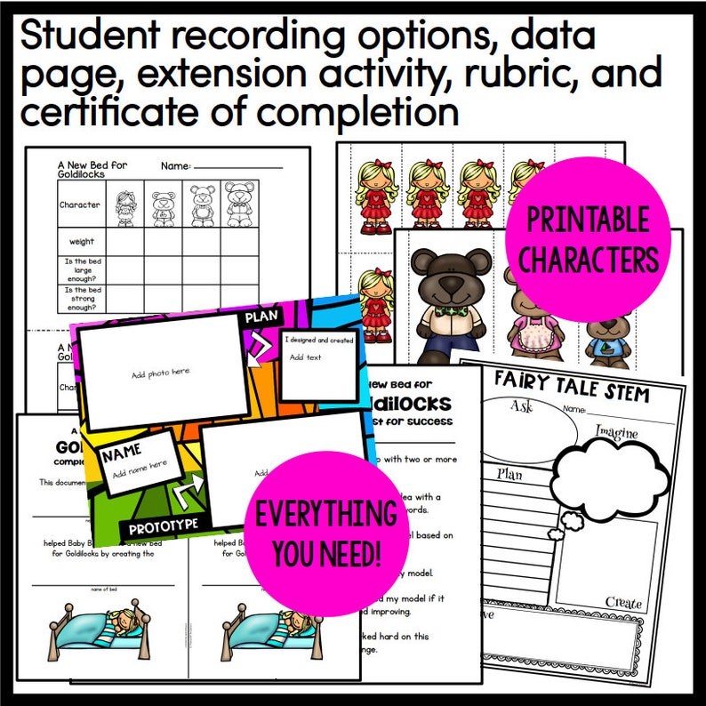 Fairy Tale STEM With Goldilocks - Build a Bed for Goldilocks - Etsy