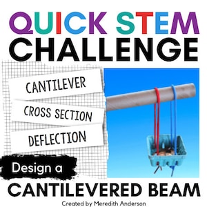 Civil Engineering STEM Challenge - Design a Cantilevered Beam - Etsy