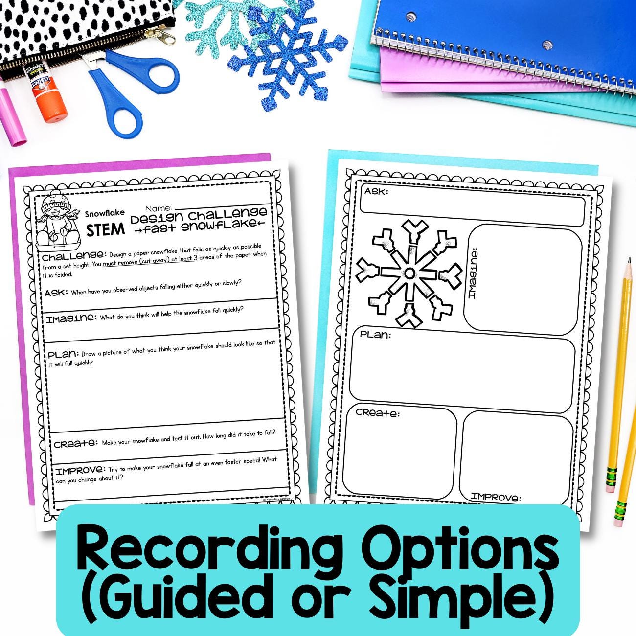 Paper Snowflake STEM Activity for Winter Reverse Engineer a Snowflake ...