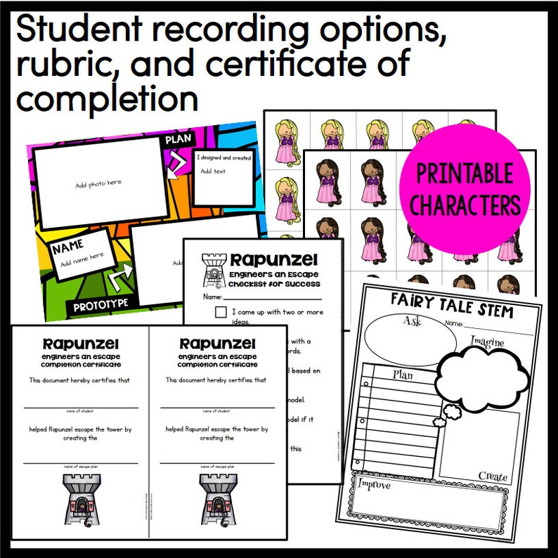 Fairy Tale STEM Activities With Rapunzel - Etsy