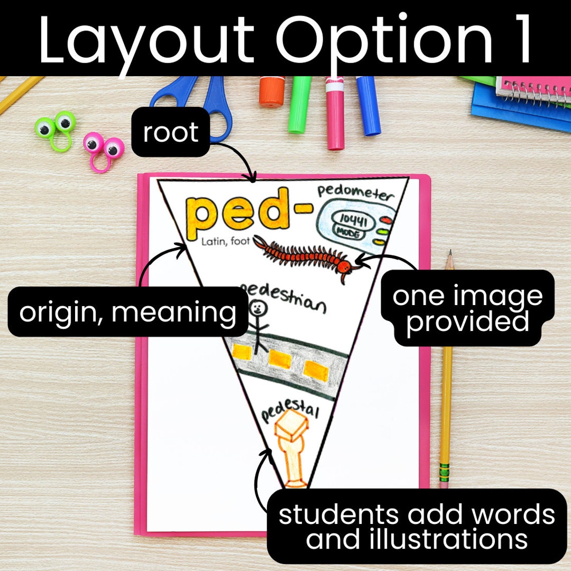 Greek and Latin Roots Printable Activity Creative Drawing Vocabulary ...