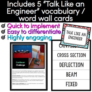 Civil Engineering STEM Challenge - Design a Cantilevered Beam - Etsy