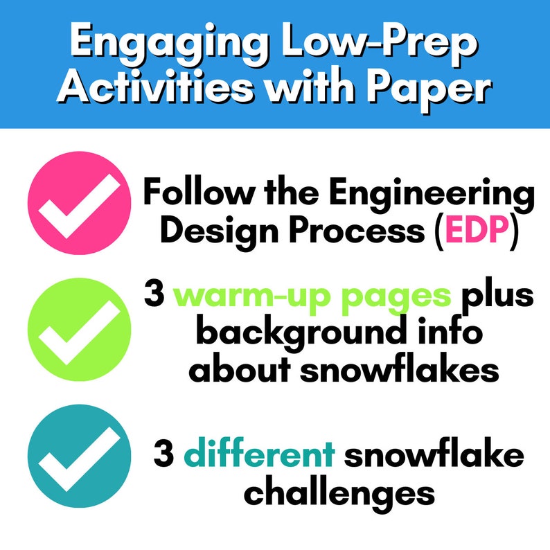Paper Snowflake STEM Challenges for Winter - Etsy